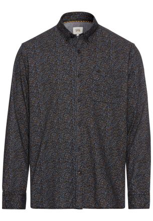 Camel Active Herren Langarmhemd mit Minimal-Print Schwarz, Menswear-XXL
