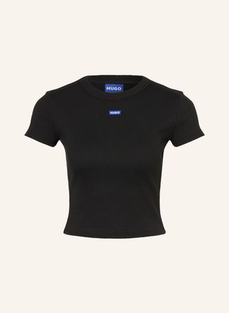 HUGO BOSS Hugo Cropped-Shirt schwarz