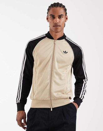 adidas Originals Superstar - Haut de surv&ecirc;tement - Kaki et noir-Vert