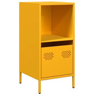vidaXL Buffet jaune moutarde 35x39x73,5 cm acier lamin&eacute; &agrave; froid - Vidaxl