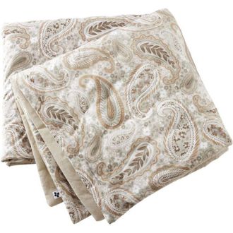 Altobuy Chemin de lit 90x200cm velours imprim&eacute; cachemire coloris beige - VALESIA