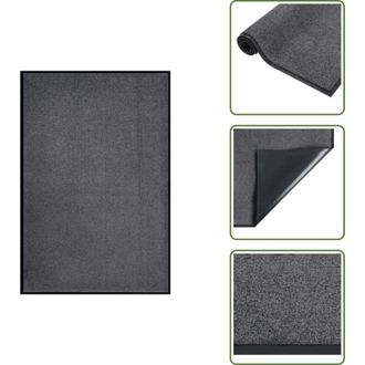 vidaXL Paillasson Anthracite 80x120 cm - Tapis Dentr&eacute;e - Paillasson Int&eacute;rieur - Matelas Daccueil - Tapis Absorbant - Tapis R&eacute;sistant &agrave; Leau