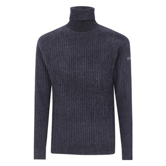 Roberto Ricci Design Samt Rollkragen Strickpullover - - Knitwear - Herren - Schwarzk - 2XL