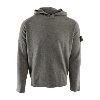 Stone Island Homme, Sweatshirts et sweats &agrave; capuche, Gris, Taille: M Sweat &agrave; capuche &agrave; Bordures C&ocirc;tes