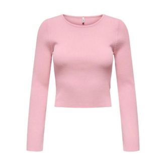 Only Only, Femme, Pulls, Rose, Taille: 36 FR Tricot &agrave; Manches Longues et Col Rond