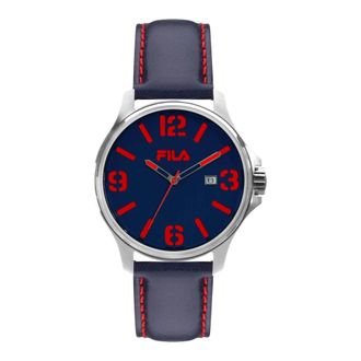 Fila Blaue Leder Analoguhr Filastyle - - Accessories - Herren - Blau - ONE SIZE