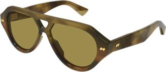 Bottega Veneta Lunettes de soleil - unisex - Accessoires - Brun - Taille: 56 MM