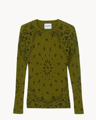 Kujten Pull cachemire c&ocirc;tes plates - Pull Bibi Bandana