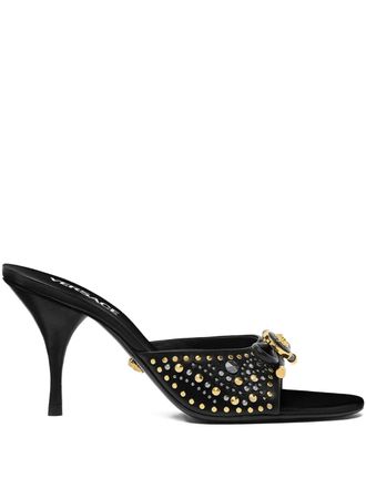 Versace La Medusa Mules mit Verzierung 85mm - Schwarz