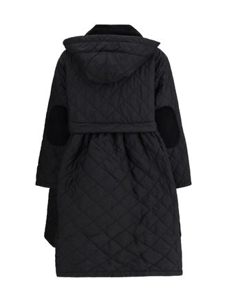 Barbour Womens Quilted Hooded Coat By Barbour X Ganni Black-Classic Tartan Polyester Jacket Black/classic