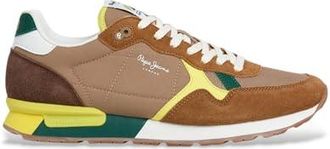 Pepe Jeans London Homme Brit Colors M Sneak, Brown, 43 EU