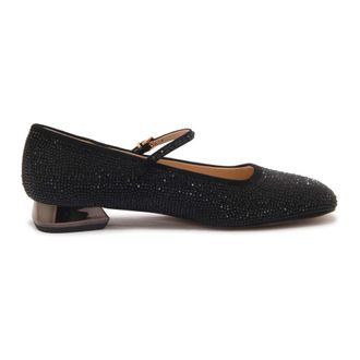 Emanuelle Vee Schwarze Mary Jane Ballerina Schuhe - - Shoes - Damen - Schwarzk - 37 EU