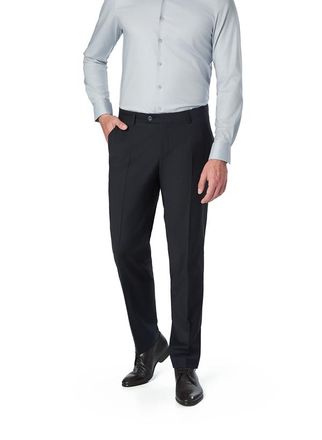 Bugatti Herren Hose blau Schurwoll-Stretch