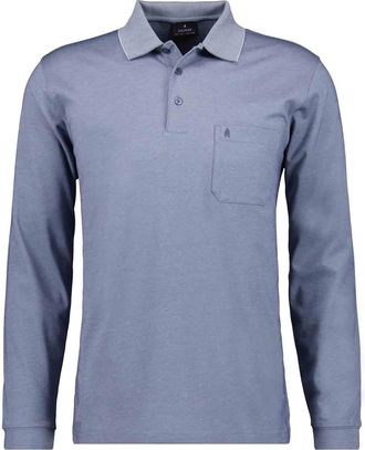 Ragman Ragman Herren Softknit-Polo Langarm, Taupe, 5XL