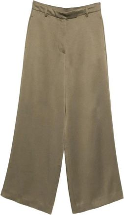 Dries Van Noten Femme, Pantalons, Vert, Taille: 34 FR Pantalon Large Court