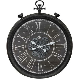 Atmosphera Atmosphera - Horloge m&eacute;canique Azad D60cm noir cr&eacute;ateur dint&eacute;rieur