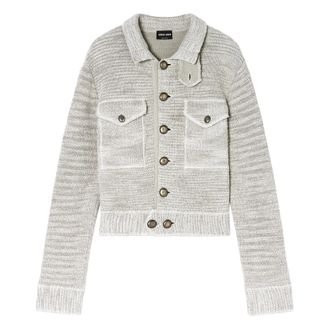 Giorgio Armani Femme, Pulls, Beige, Taille: 36 FR Blouson en Tricot