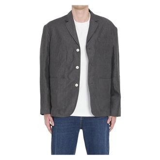 Jacquemus Homme, Vestes, Gris, Taille: M Coupe carr&eacute;e avec &eacute;paules arrondies