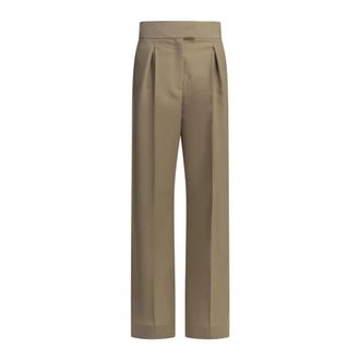 Valentino Plisse-Hose mit weitem Bein - - Trousers - Damen - Beige - S