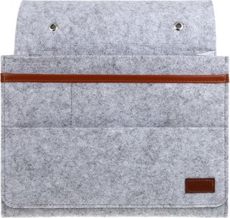 BESPORTBLE HOOTNEE Filz Aufbewahrungstasche Betttasche Gro&szlig;es Fassungsverm&ouml;gen Bedside Pocket Organizer f&uuml;r Sofa und Nachttisch Platzsparend Robust mit Innenrahm