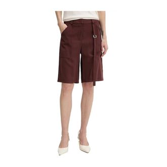 Patrizia Pepe Femme, Shorts, Brun, Taille: 36 FR Short &agrave; Poches Plaqu&eacute;es et Ceinture