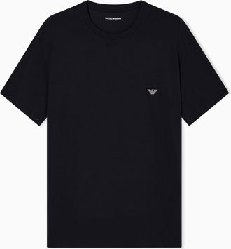 Emporio Armani Herren Soft Modal T-Shirt, Schwarz, L