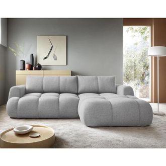 Best Mobilier Bestmobilier - Yulin - canap&eacute; dangle droit 4 places convertible avec coffre en tissu bouclette