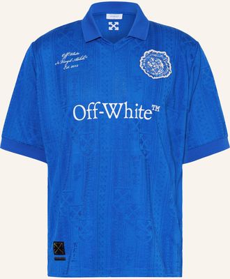 Off-white Jersey-Poloshirt Lion Nation blau