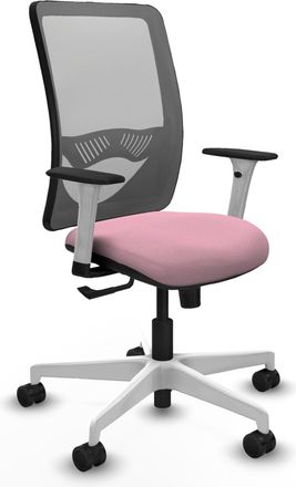 Piqueras y Crespo Computerstuhl Rosa Zulema mit wei&szlig;en und schwarzen Armlehnen, h&ouml;henverstellbare Lendenwirbelst&uuml;tze, ausgestattet mit 3 Positionen und Schneidschaum, G