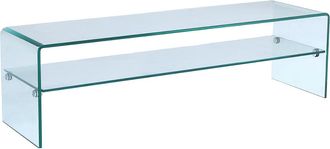 Vente-Unique Vente-Unique-TV-M&ouml;bel mit 1 Ablage - Glas - STILEOS