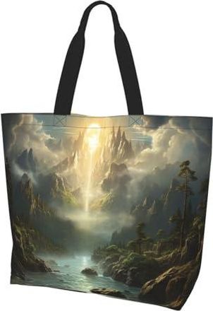 Generic Lumi&egrave;re &Eacute;clatante Sac Fourre Tout D&eacute;contract&eacute; Tote Bag R&eacute;utilisable Sac A Main Femmes Pour Voyage Gym Travail