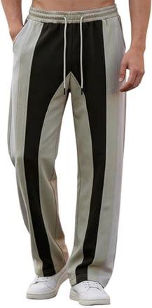 Generic Jogging Homme Pantalon Jogging Homme Pantalon Survetement Homme Confortable Classique - Pantalon Ray&eacute; Automne Hiver Homme Droit - Style Sport D&eacute;contra