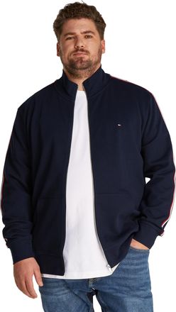 Tommy Hilfiger Herren Sweatshirt mit Reißverschluss Global Stripe mit Stehkragen, Blau (Desert Sky 654 920), 4XL