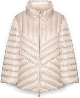 Elena Miro Femme, Vestes, Beige, Taille: 54 FR Veste L&eacute;g&egrave;re Matelass&eacute;e en Duvet