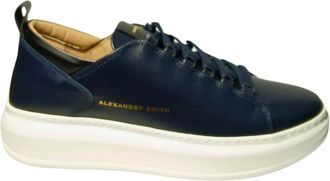 Alexander Smith Homme, Chaussures, Bleu, Taille: 45 EU Pelle Baskets