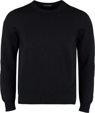 Drumohr Homme, Pulls, Bleu, Taille: L Pull en Maille Fine &agrave; Col Rond