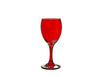 Pasabahce Lot de 6 Verres imp&eacute;riaux en Verre Rouge cl 19,8