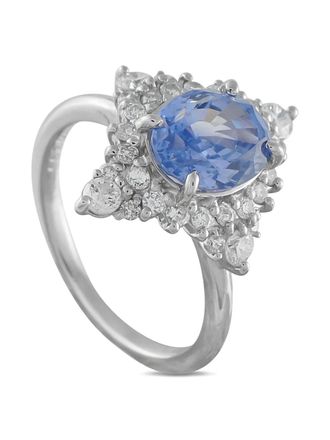 Luxury Bazaar diamond and sapphire ring - Silber