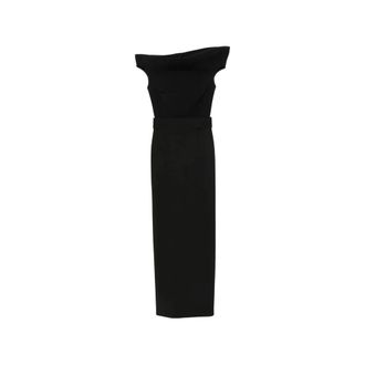 Solace London Faro G&uuml;rtel Maxikleid - - Dresses - Damen - Schwarzk - L