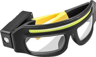 Generico Arbeitsbrille | Schutzbrille und Schutzbrille f&uuml;r Radfahren, Schutzbrille mit Licht TYPE-C Anti-Fog, zum Schwei&szlig;en, Autofahren, Sport, Abenteuer, Outd