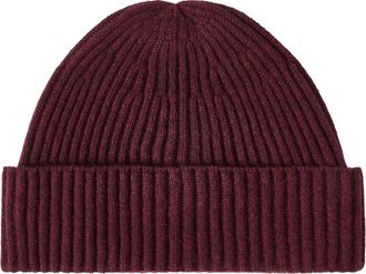 Brunello Cucinelli Bonnet en cachemire double maille c&ocirc;te anglaise - unisex - Accessoires - Rouge - Taille: S