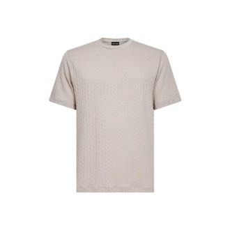 Giorgio Armani Homme, Tops, Beige, Taille: 2XL ASV Viscose Blend T-Shirt