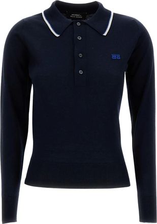 Wales Bonner Wales Bonner, Femme, Tops, Bleu, Taille: 40 FR Polo Chemises