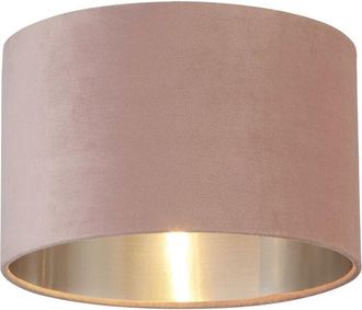 Licht-Erlebnisse Licht-erlebnisse - Abat-jour pour suspensions en tissu rond &oslash; 28 cm en verre moderne bross&eacute; argent rose