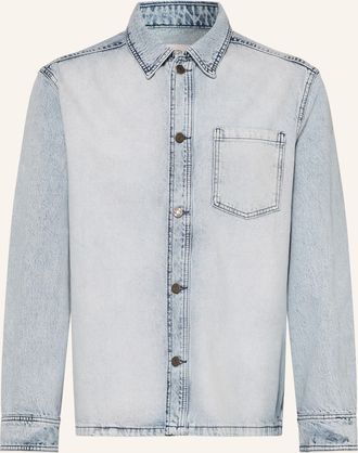 Les Deux Jeans-Overshirt blau