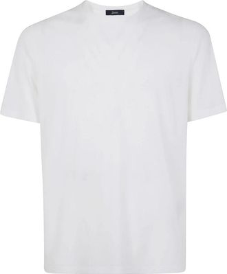 Herno Homme, Tops, Blanc, Taille: L Jersey Crepe T-Shirt