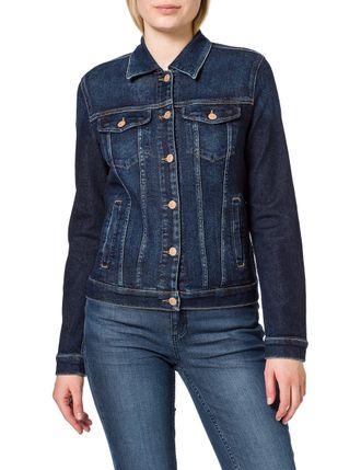 7 For All Mankind Damen MODERN Trucker Luxe Vintage Charisma Jacke, Dark Blue, XS