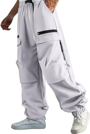 Generic Pantalon l&eacute;ger et respirant pour homme pour lentra&icirc;nement d&eacute;t&eacute; et la course &agrave; pied &agrave; s&eacute;chage rapide avec taille &eacute;lastique, Cendr&eacute; clair, XXL