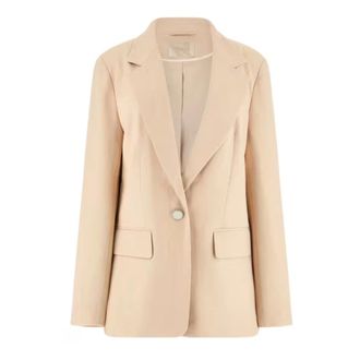 Guess Femme, Vestes, Beige, Taille: 42 FR Bruna Blazer Uni Ray&eacute;