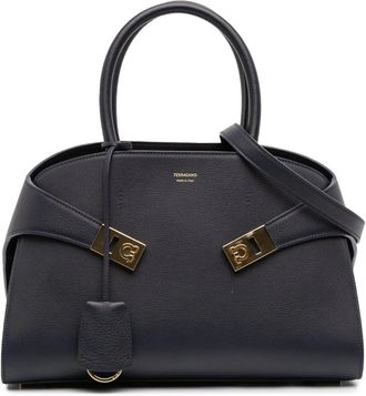 Ferragamo Hobo Bags - Small Leather Hug Satchel - Gr. unisize - in Schwarz - f&uuml;r Damen